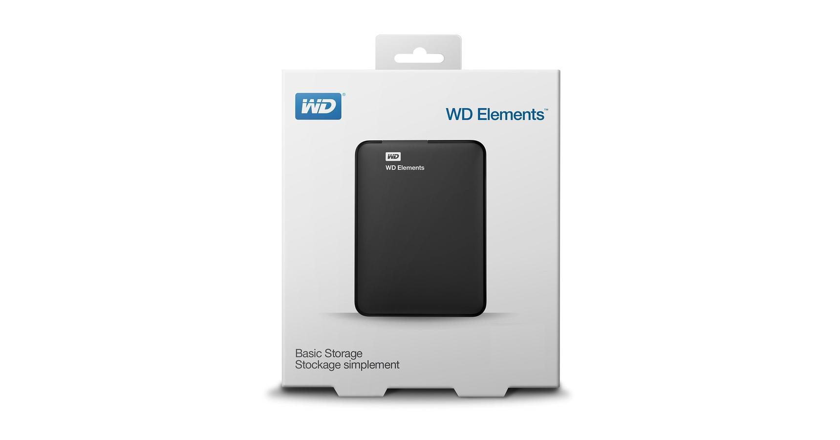 Western Digital Elements Portable Külső HDD 2TB 3.0 Fekete